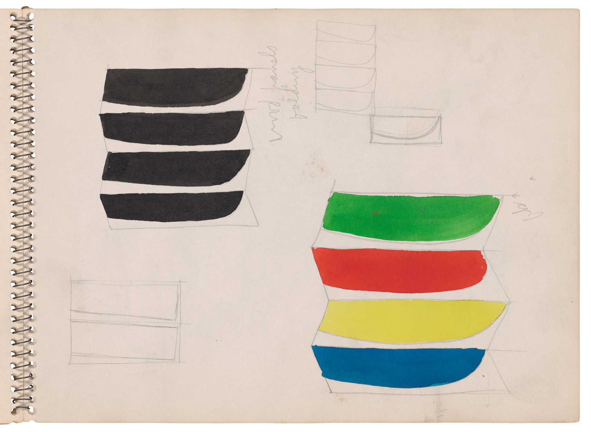 Ellsworth Kelly. Sketchbook #24, New York City. 1954-55 | MoMA