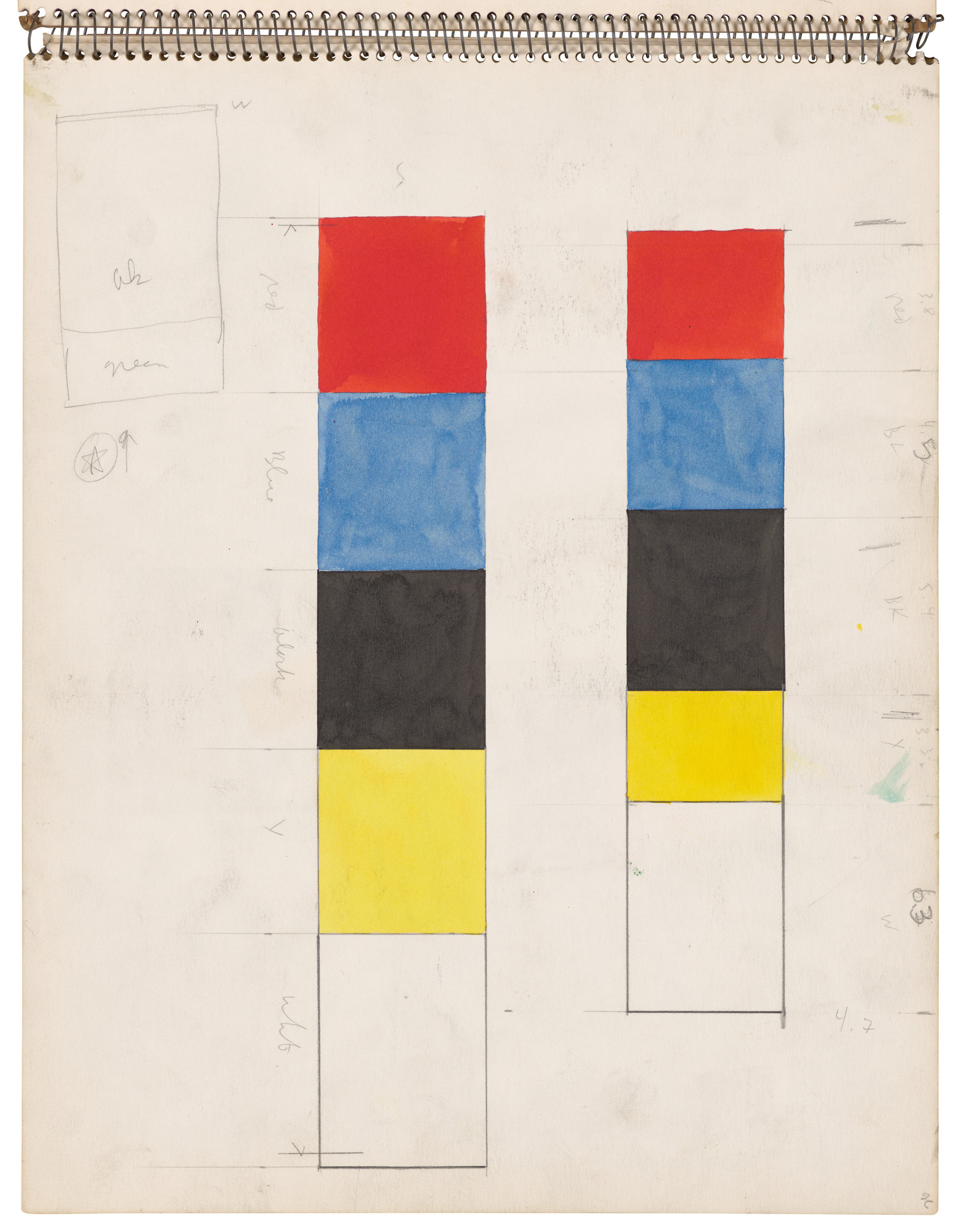 Ellsworth Kelly. Sketchbook #26, New York City. 1954-56 | MoMA