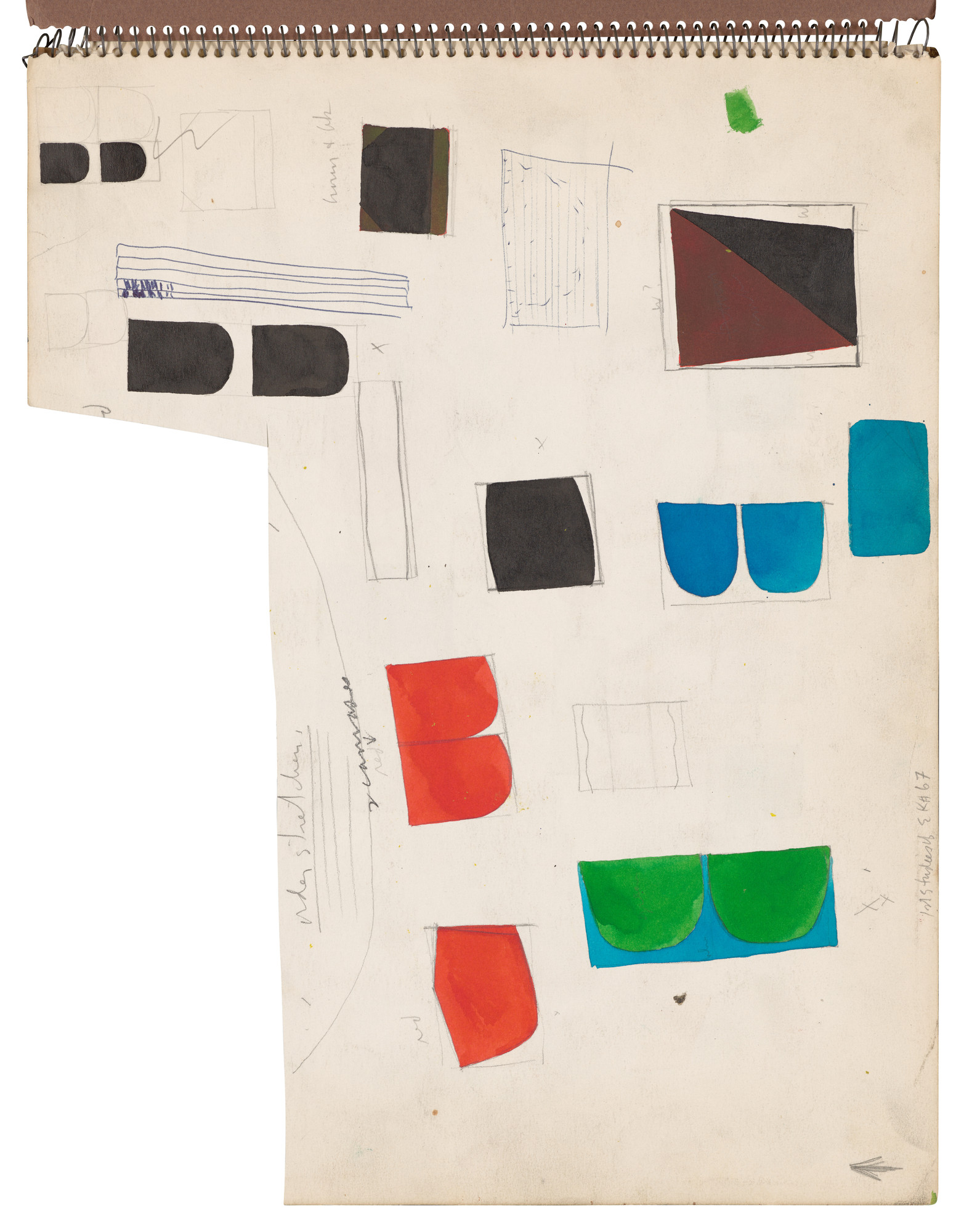 Ellsworth Kelly. Sketchbook #26, New York City. 1954-56 | MoMA