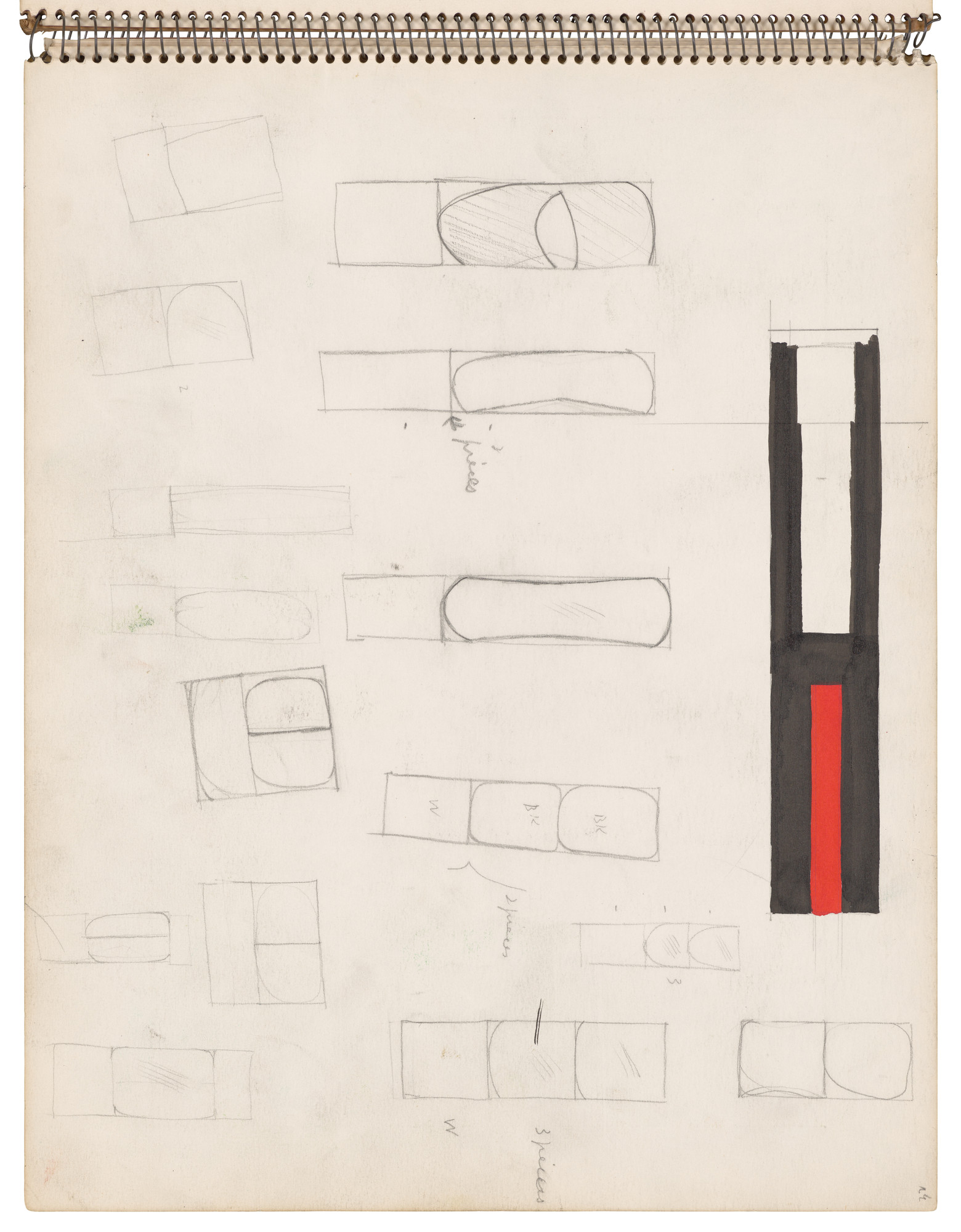 Ellsworth Kelly. Sketchbook #26, New York City. 1954-56 | MoMA