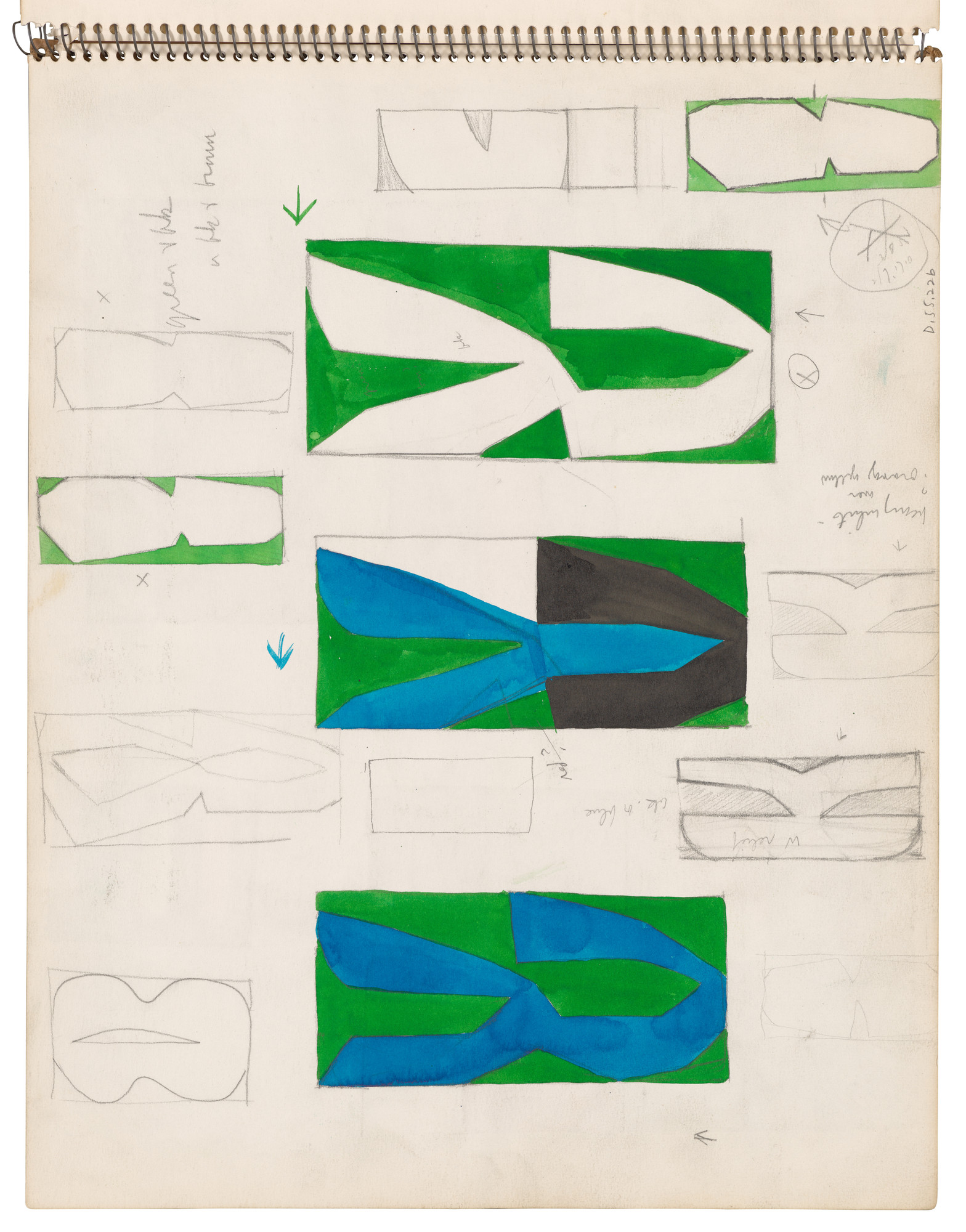 Ellsworth Kelly. Sketchbook #26, New York City. 1954-56 | MoMA