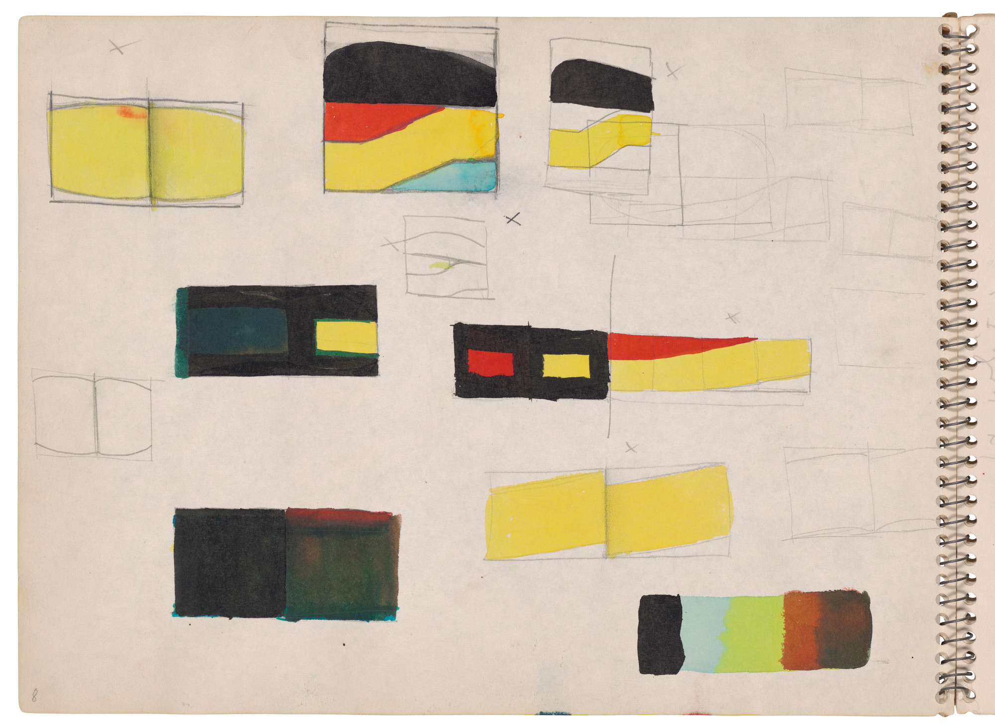 Ellsworth Kelly. Sketchbook #24, New York City. 1954-55 | MoMA
