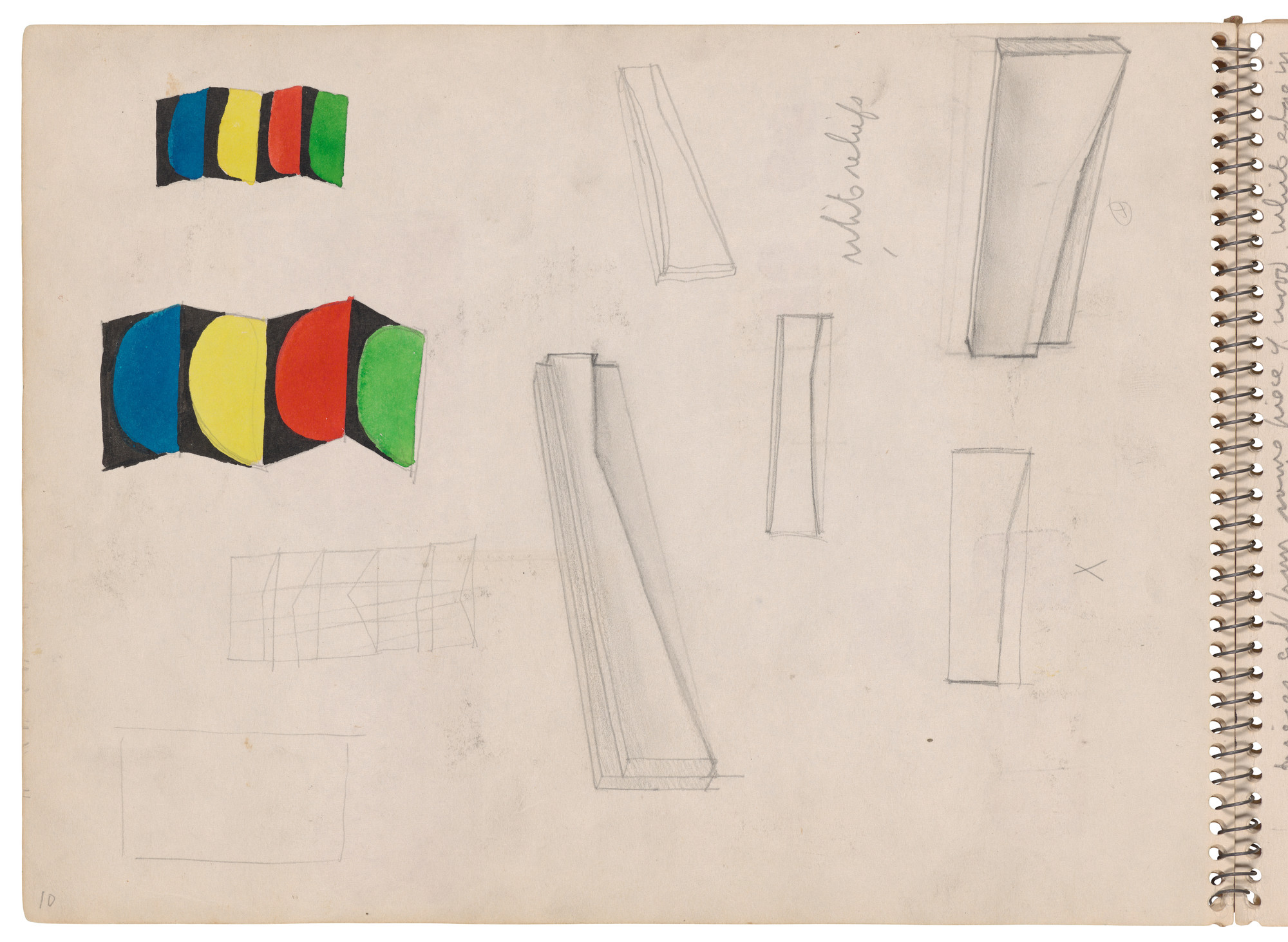Ellsworth Kelly. Sketchbook #24, New York City. 1954-55 | MoMA