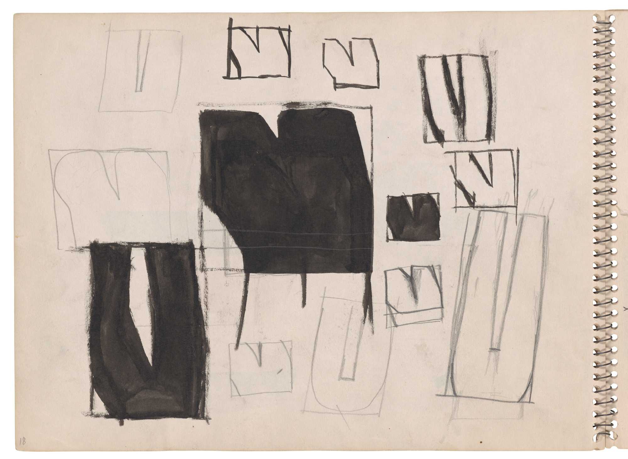Ellsworth Kelly. Sketchbook #24, New York City. 1954-55 | MoMA