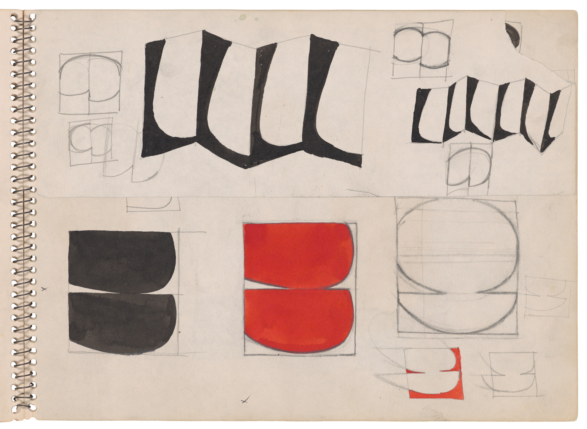 Ellsworth Kelly. Sketchbook #24, New York City. 1954-55 | MoMA