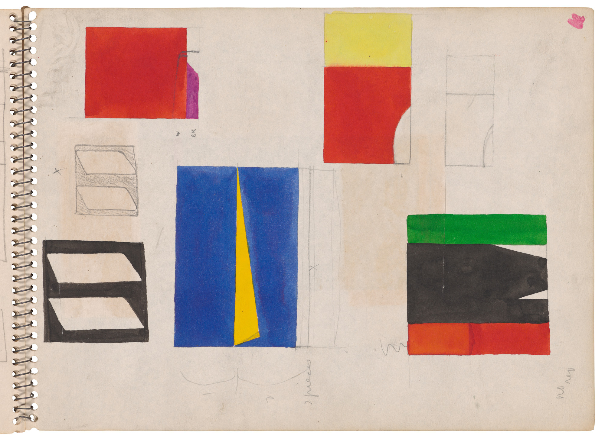 Ellsworth Kelly. Sketchbook #24, New York City. 1954-55 | MoMA