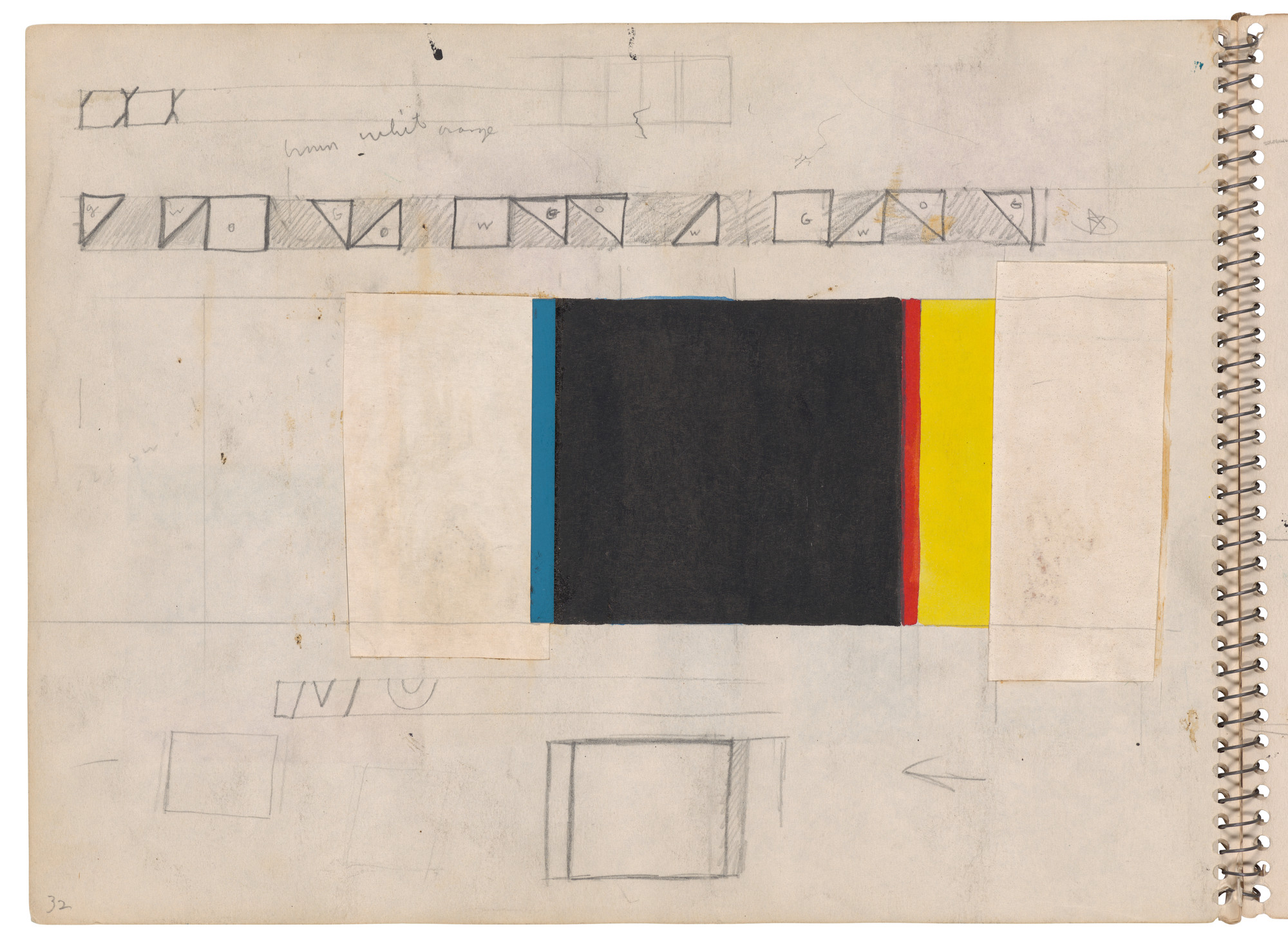 Ellsworth Kelly. Sketchbook #24, New York City. 1954-55 | MoMA