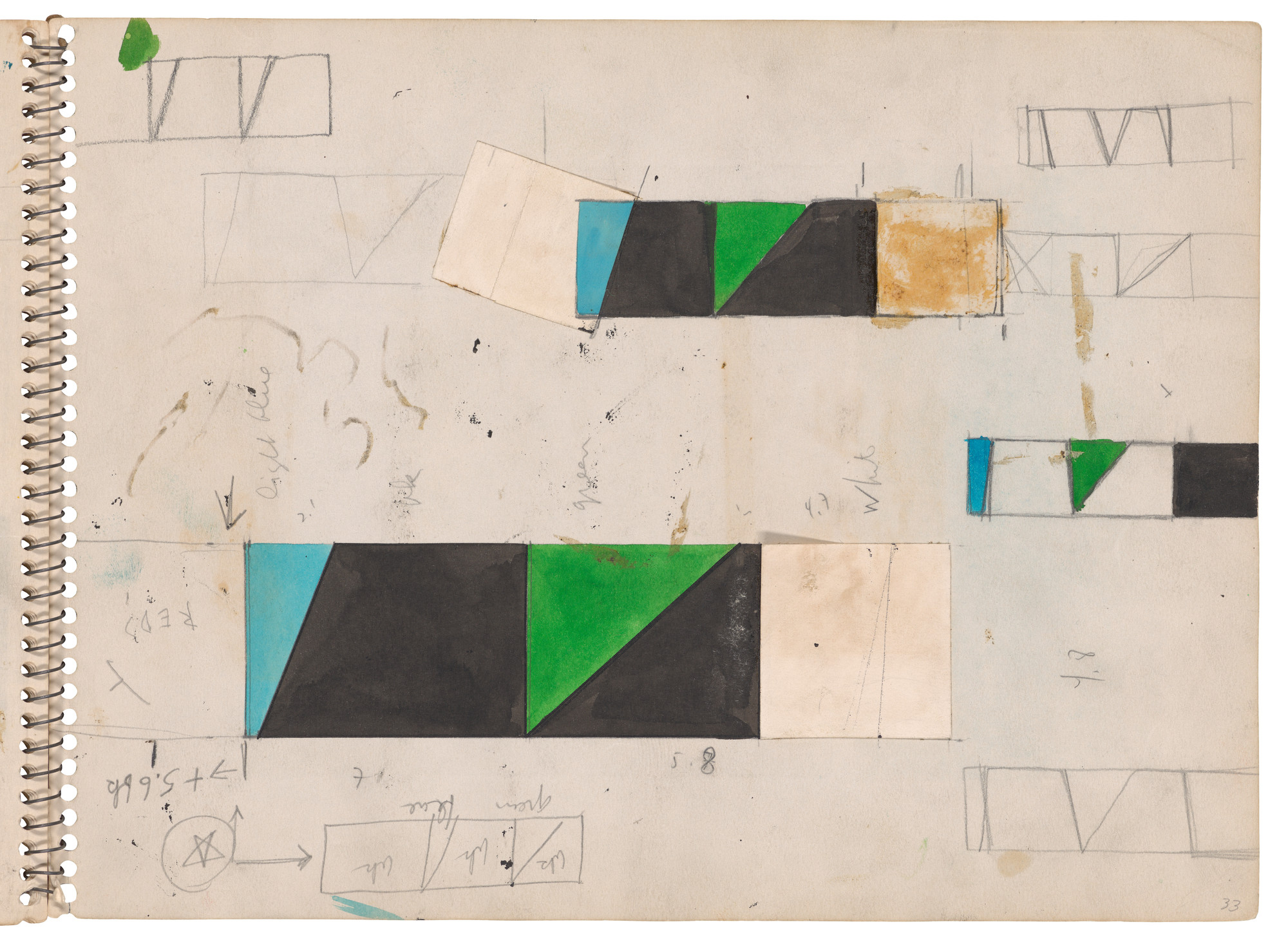 Ellsworth Kelly. Sketchbook #24, New York City. 1954-55 | MoMA