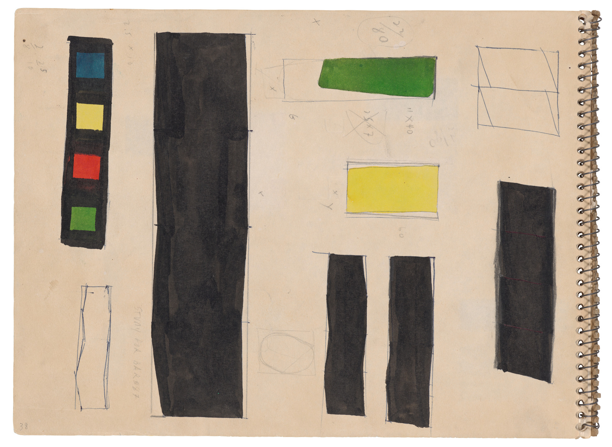 Ellsworth Kelly. Sketchbook #24, New York City. 1954-55 | MoMA