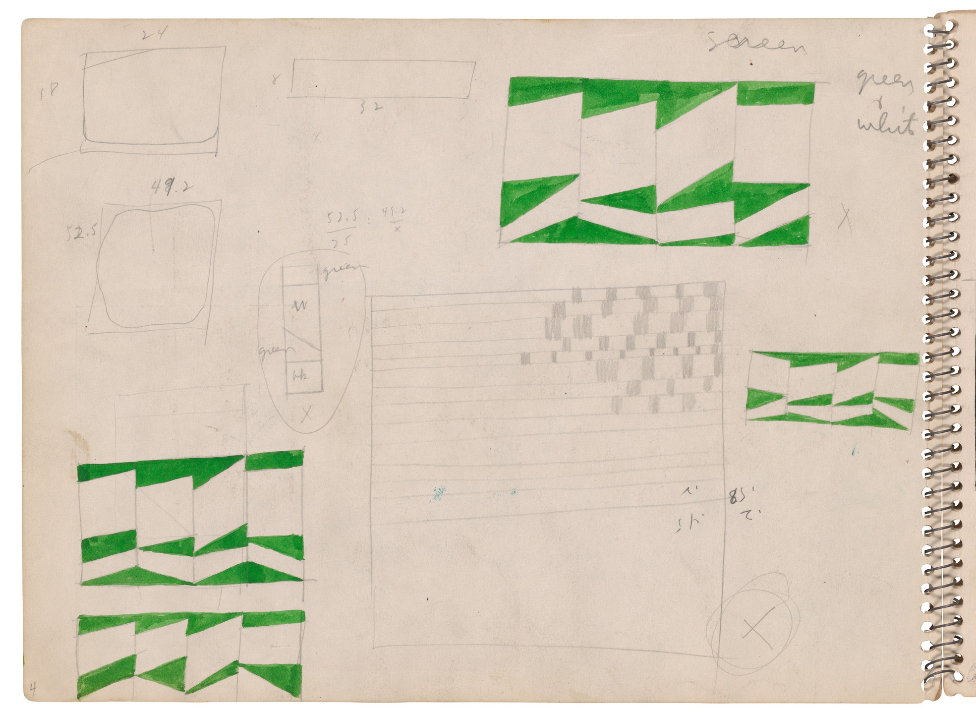 Ellsworth Kelly. Sketchbook #24, New York City. 1954-55 | MoMA