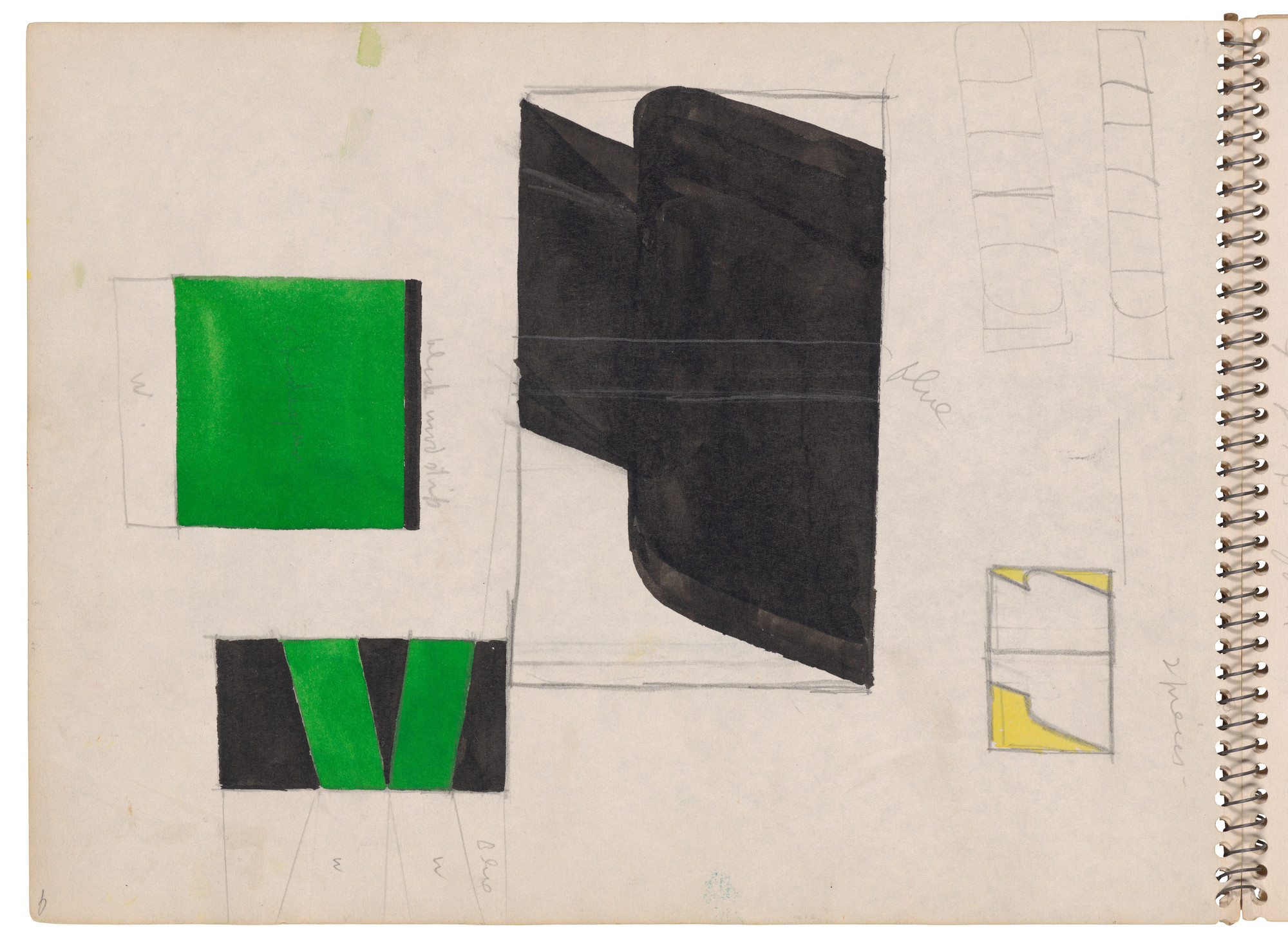 Ellsworth Kelly. Sketchbook #24, New York City. 1954-55 | MoMA