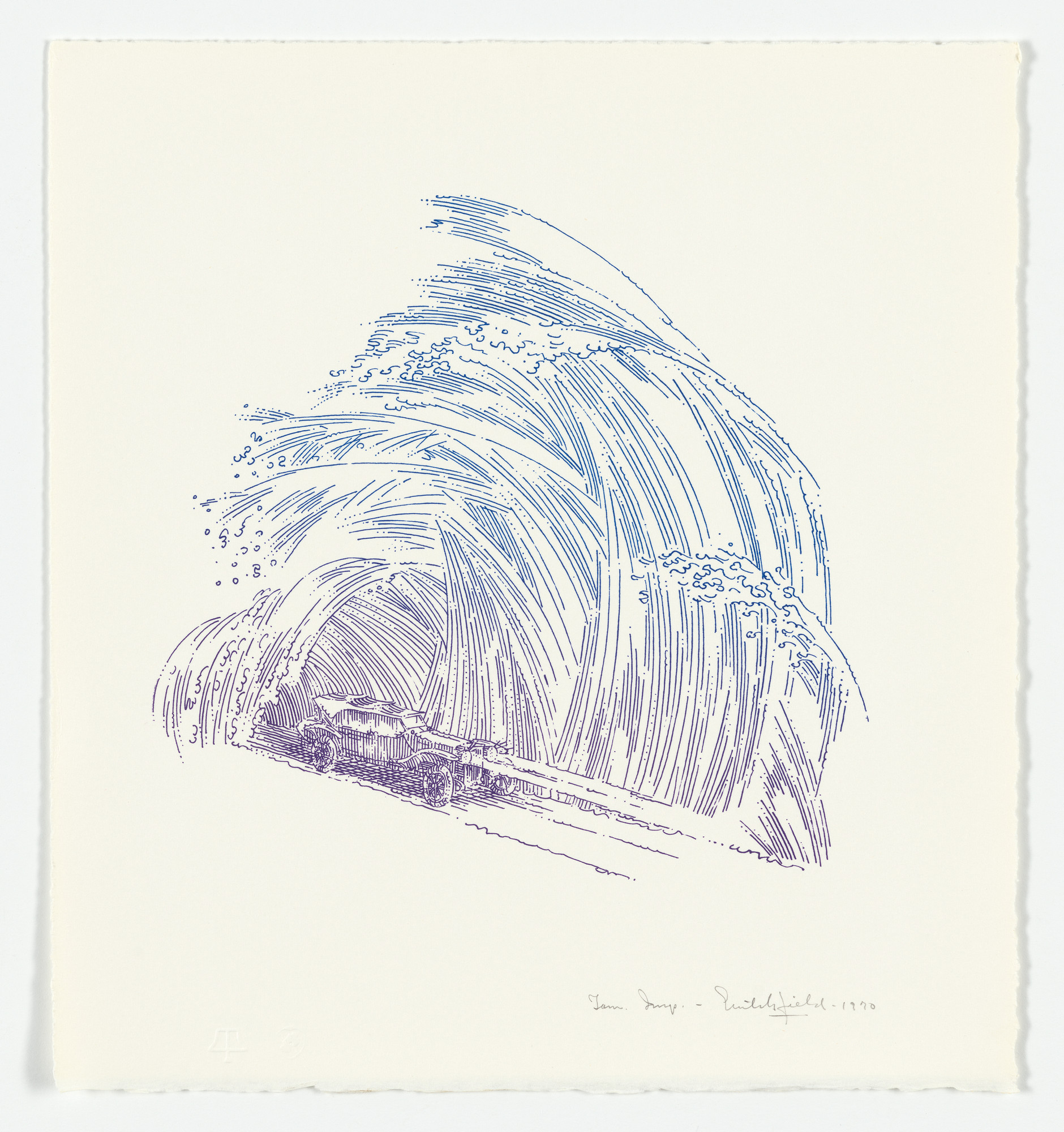 William Crutchfield. Skiff Car at Malibu from Air Land Sea. 1970 | MoMA