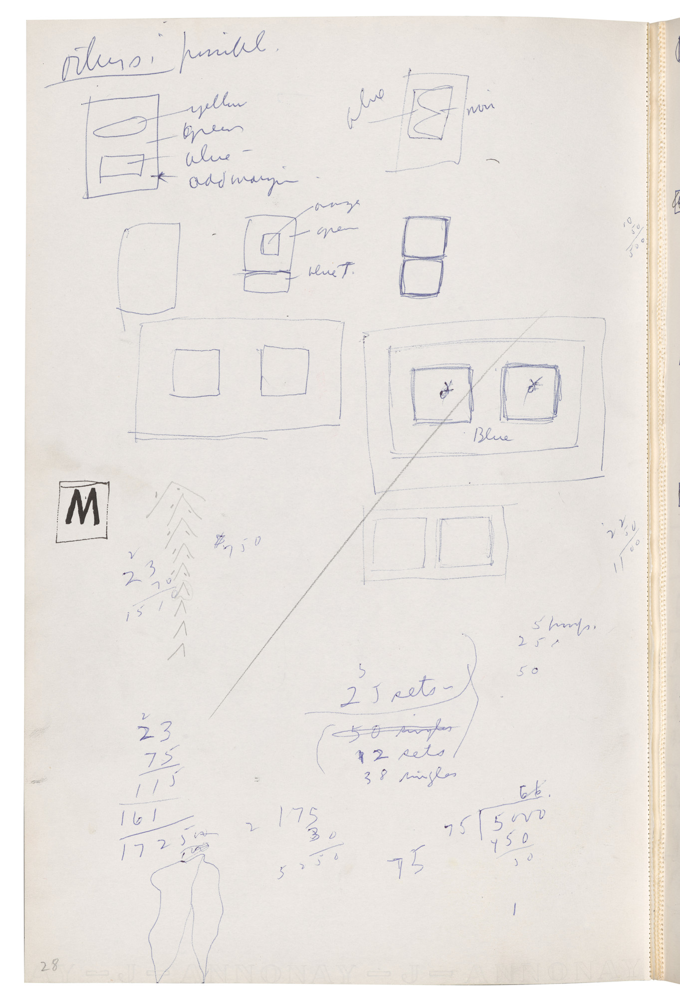 Ellsworth Kelly. Sketchbook #51, Paris. 1964 | MoMA