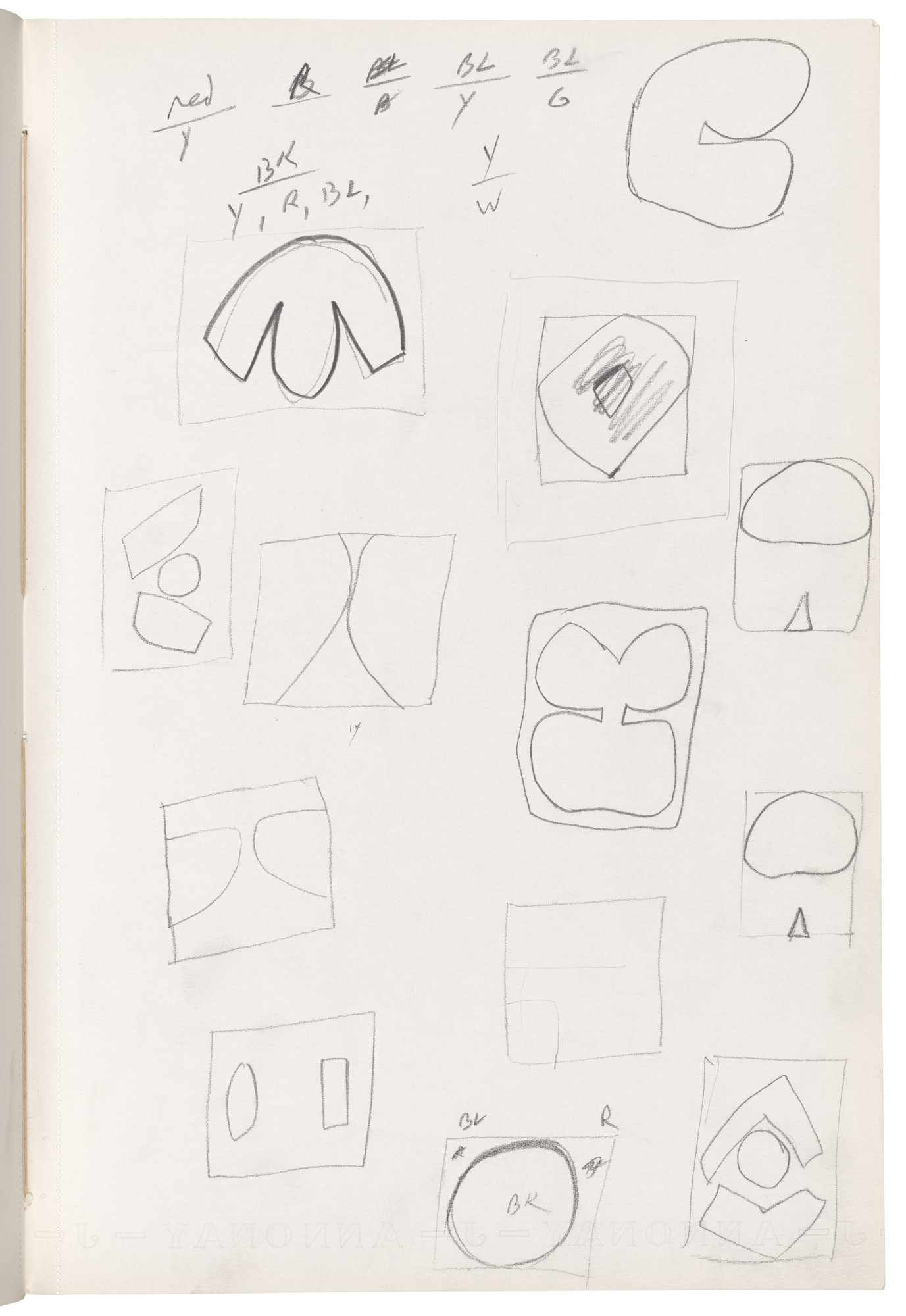 Ellsworth Kelly. Sketchbook #51, Paris. 1964 | MoMA