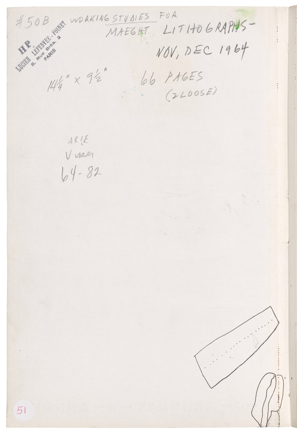 Ellsworth Kelly. Sketchbook #51, Paris. 1964 | MoMA