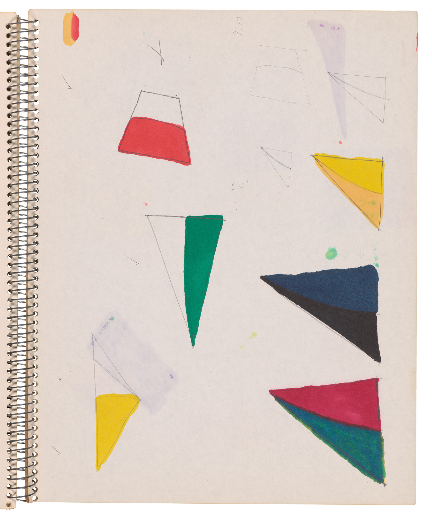 Ellsworth Kelly. Sketchbook #61, New York City. 1968-69 | MoMA