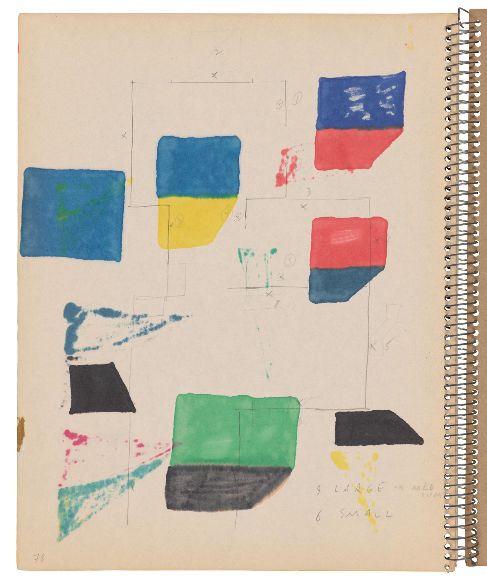 Ellsworth Kelly. Sketchbook #61, New York City. 1968-69 | MoMA