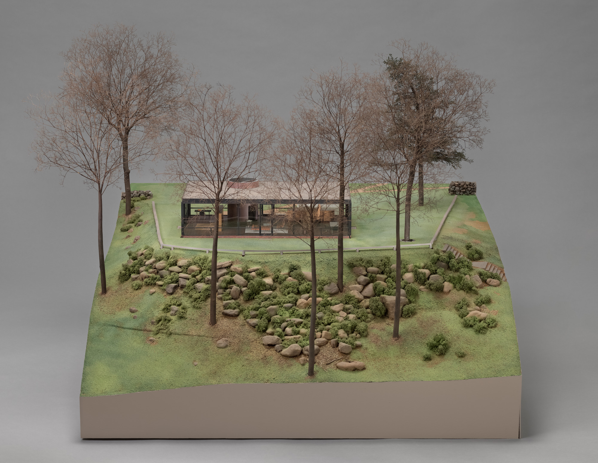 Philip Johnson. Glass House, New Canaan, Connecticut (Scale model, 3/8 ...