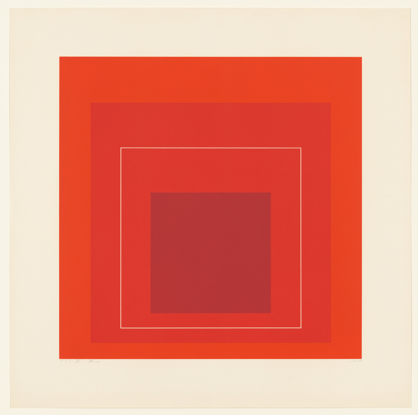 Josef Albers. White Line Square XV from White Line Squares, Series II ...