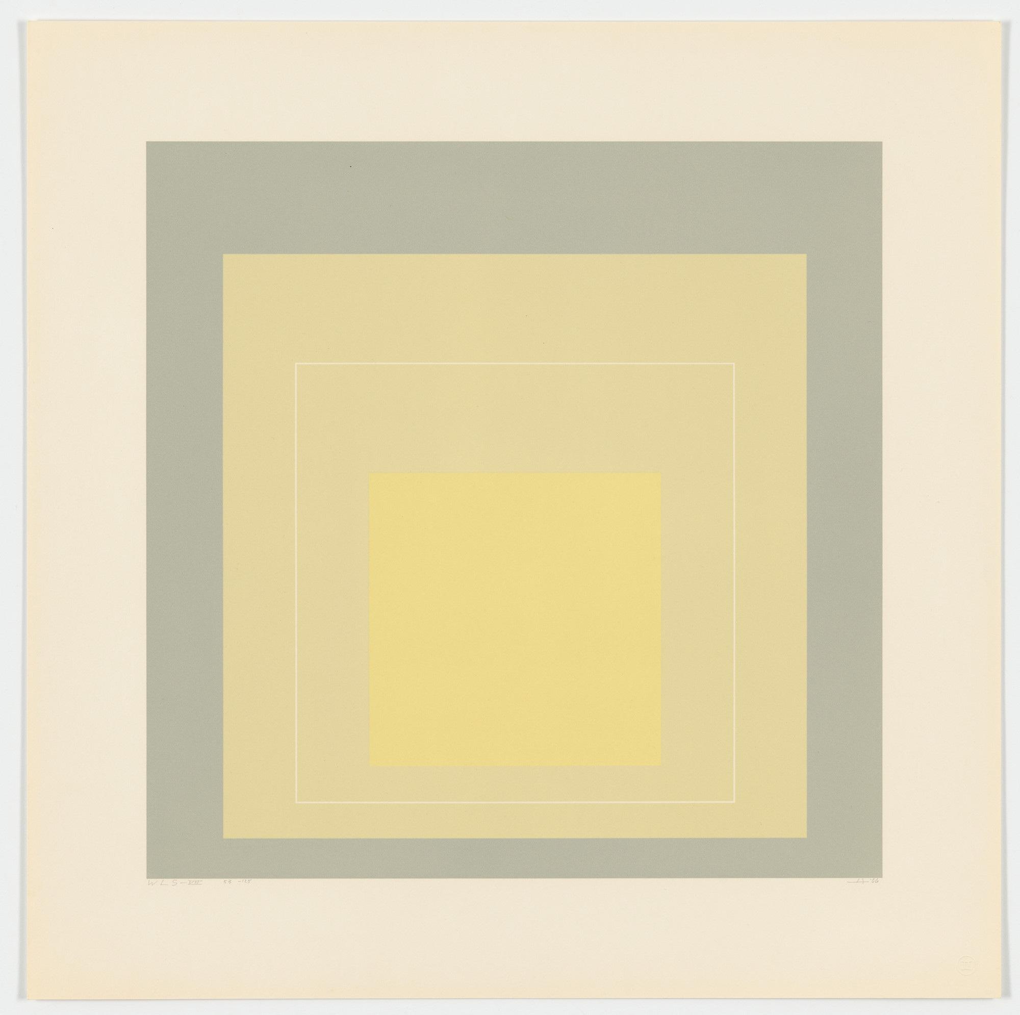 Josef Albers. WLS VII from White Line Squares (Series I). 1966 | MoMA