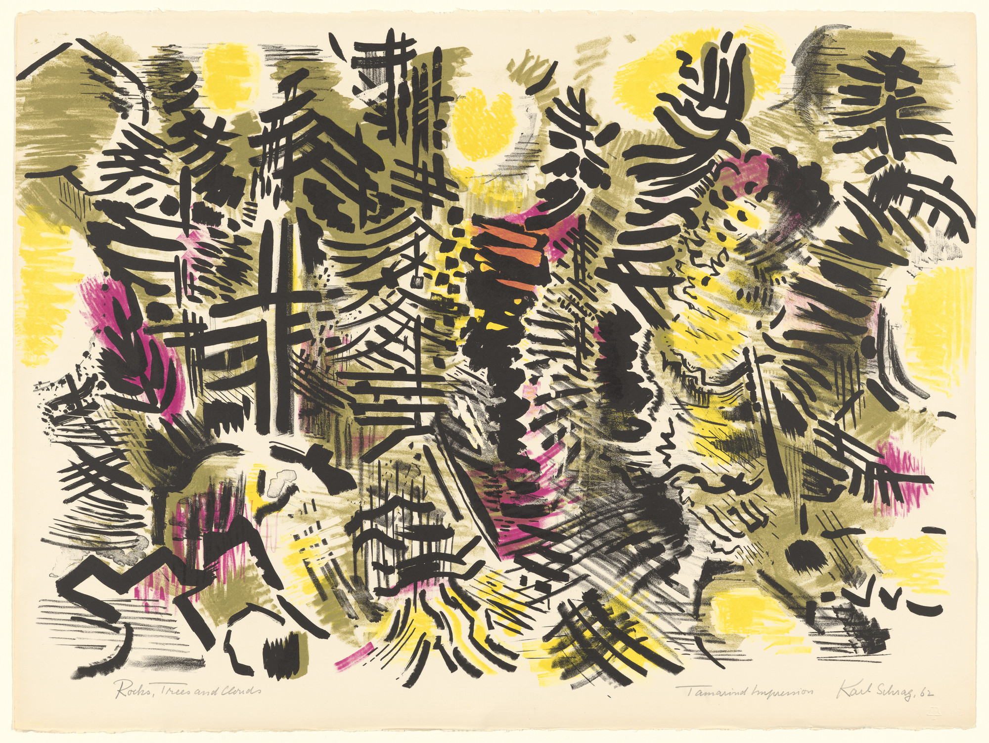 Karl Schrag. Rocks, Trees and Clouds. 1962 | MoMA