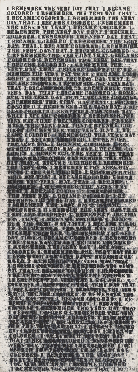 Glenn Ligon. Untitled (I Remember the Very Day That I Became Colored ...