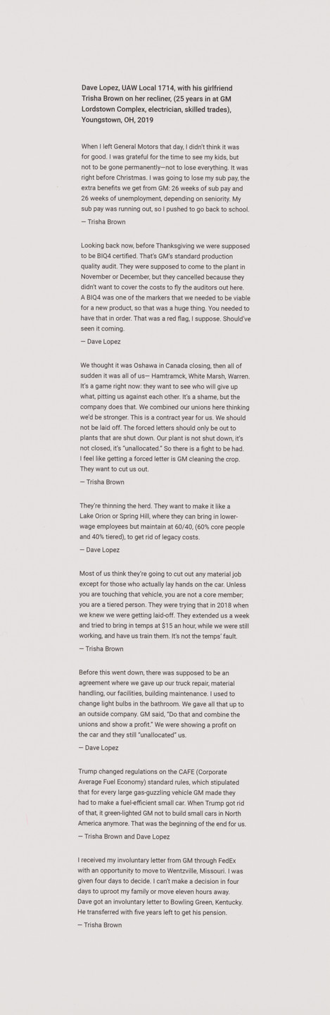 LaToya Ruby Frazier. Text. 2019 | MoMA