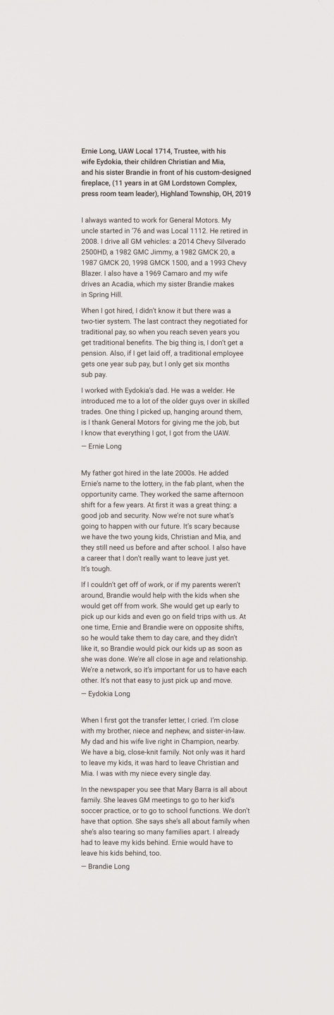 LaToya Ruby Frazier. Text. 2019 | MoMA