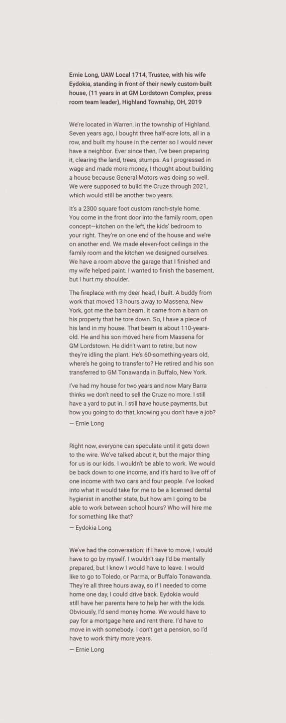 LaToya Ruby Frazier. Text. 2019 | MoMA