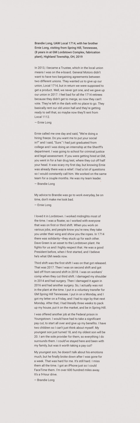 LaToya Ruby Frazier. Text. 2019 | MoMA