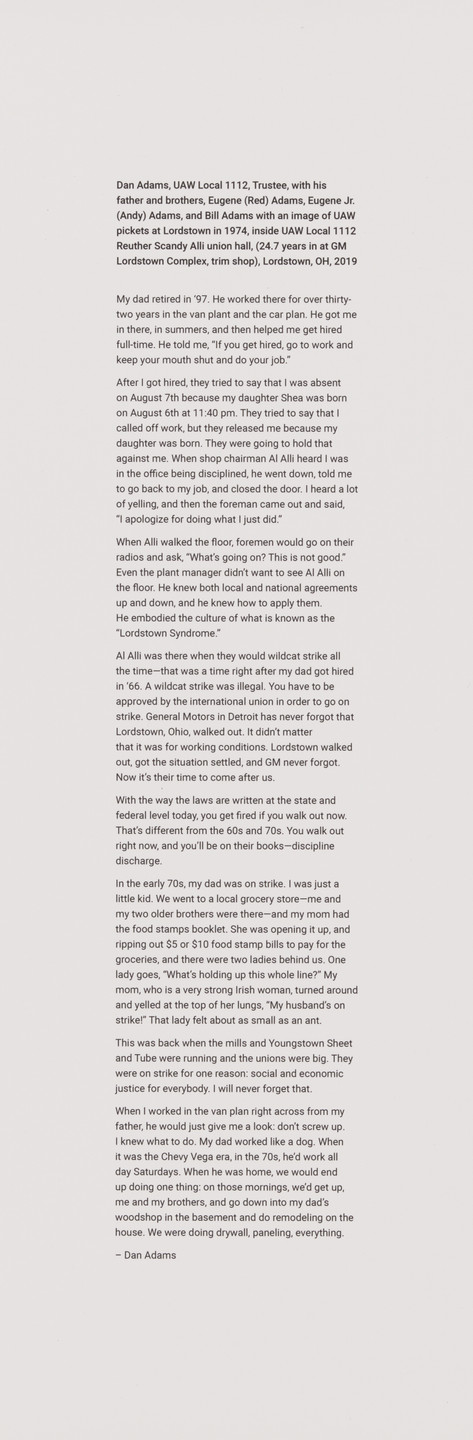 LaToya Ruby Frazier. Text. 2019 | MoMA