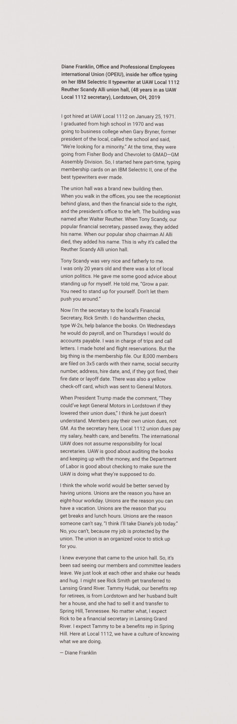 LaToya Ruby Frazier. Text. 2019 | MoMA