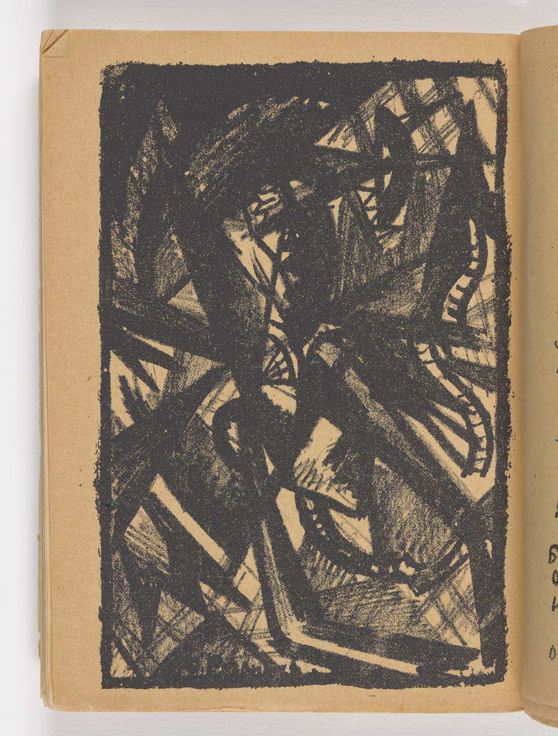 Olga Rozanova. Plate (folio 28 verso) from Igra v adu (A Game in Hell ...