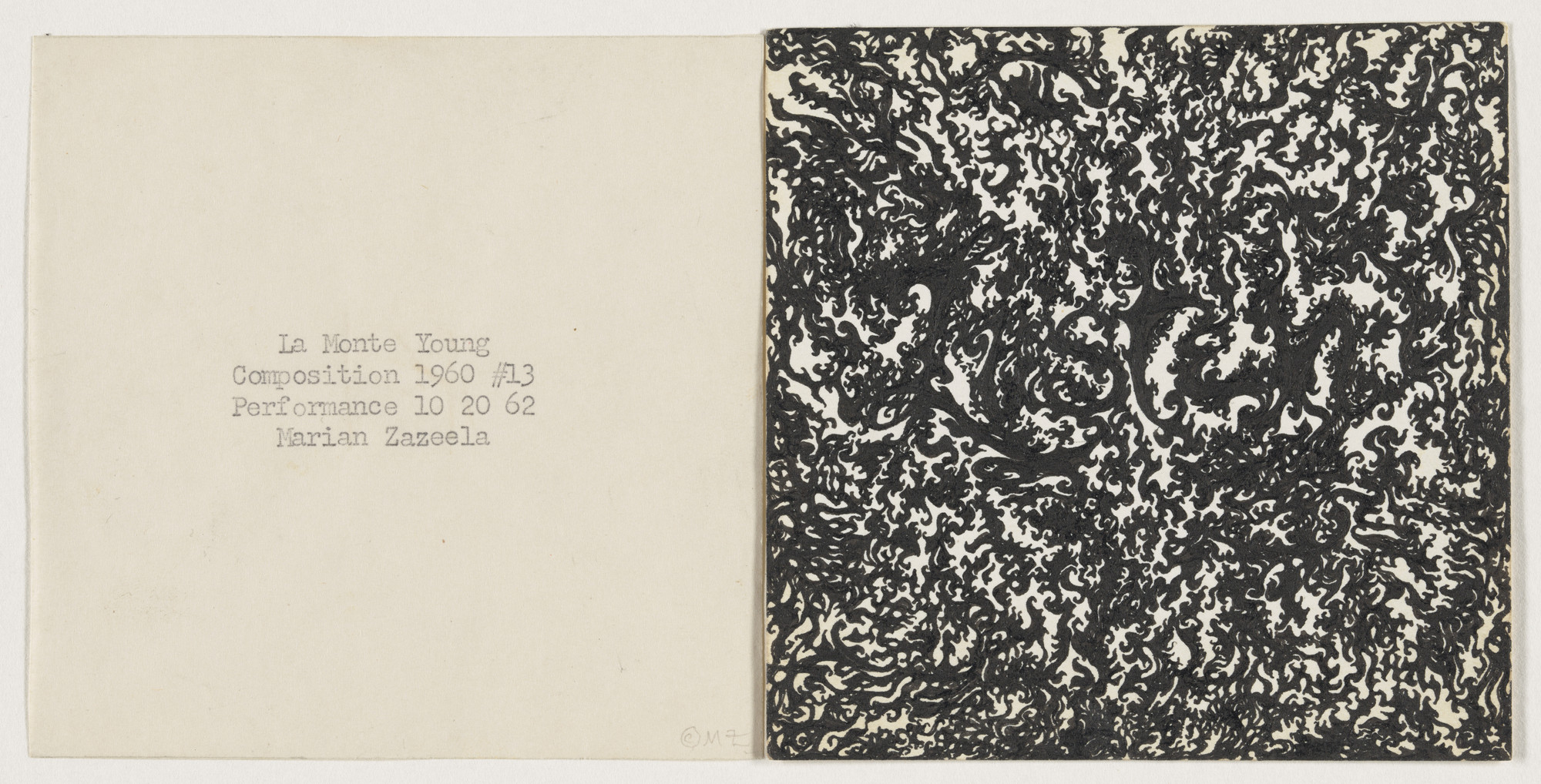 Marian Zazeela. Performance 10 20 1962 of La Monte Young Composition ...