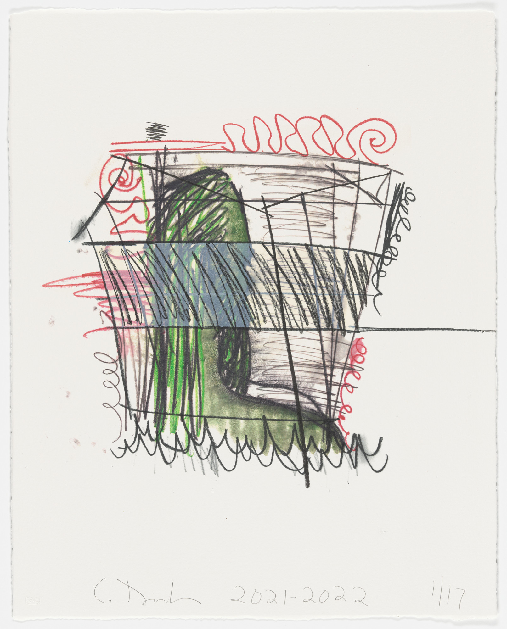 Carroll Dunham. Untitled from the portfolio Green Self Models. 2021-22 ...