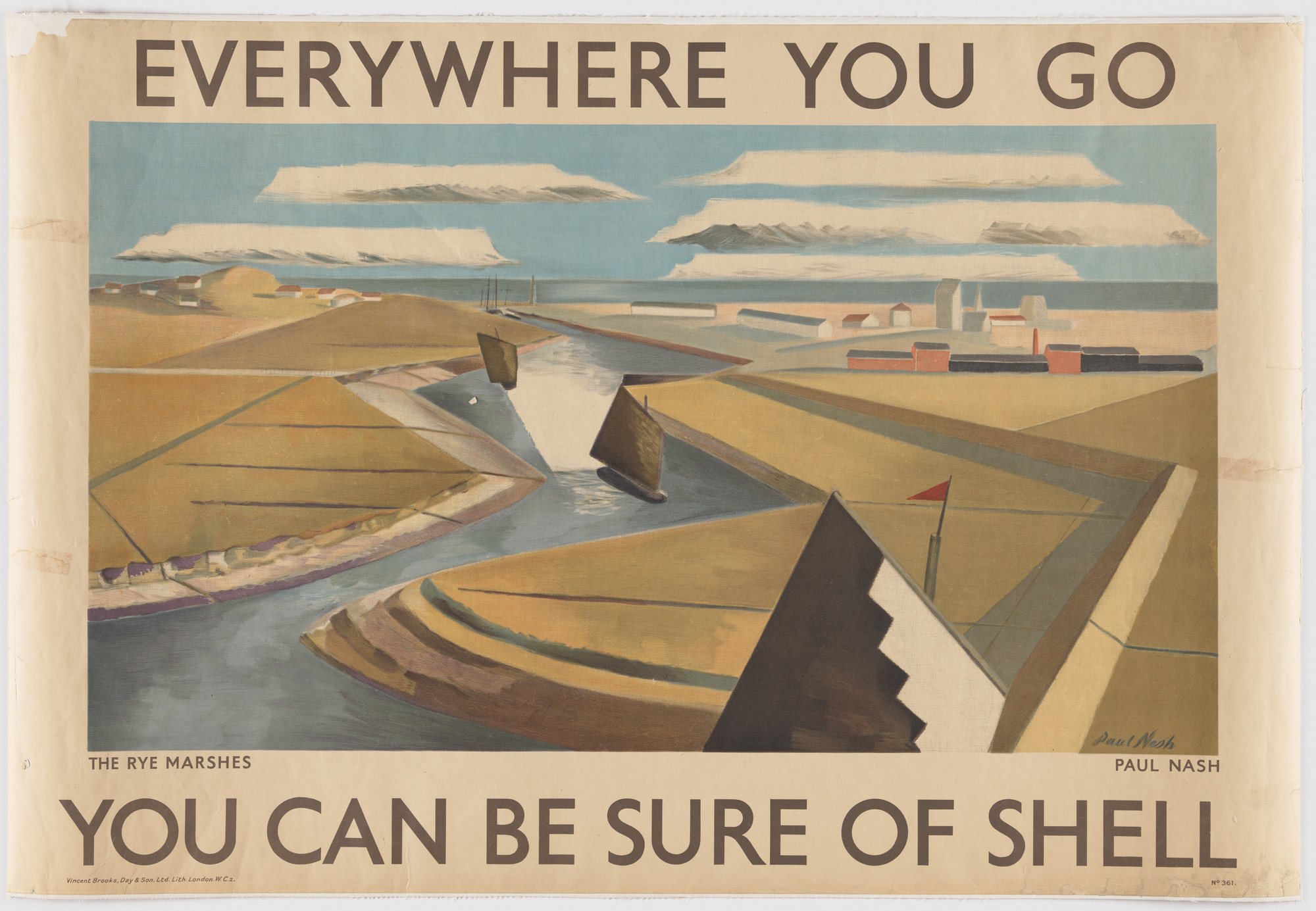 Paul Nash. The Rye Marshes - Everywhere You Go You Can Be Sure of Shell ...