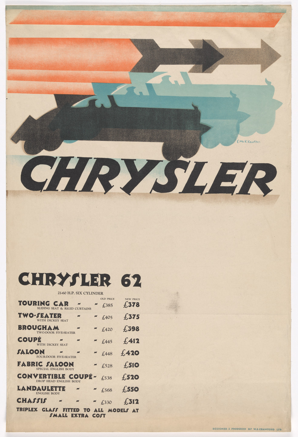 E. McKnight Kauffer. Chrysler (Chrysler 62). 1928 | MoMA