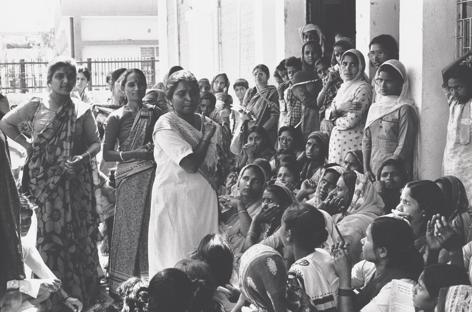 Sheba Chhachhi. Devikripa - Staged Portrait, Seemapuri, Delhi; Sit-in ...