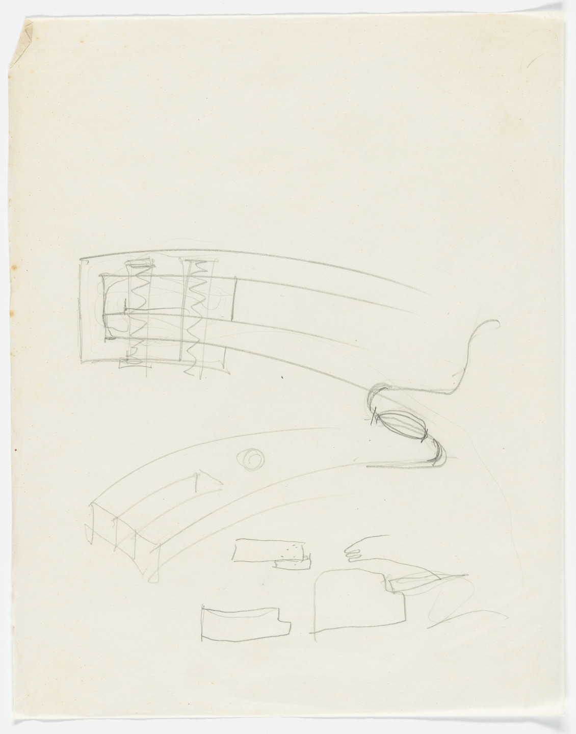 Ludwig Mies van der Rohe. Spring Connection Detail (Perspective sketch ...