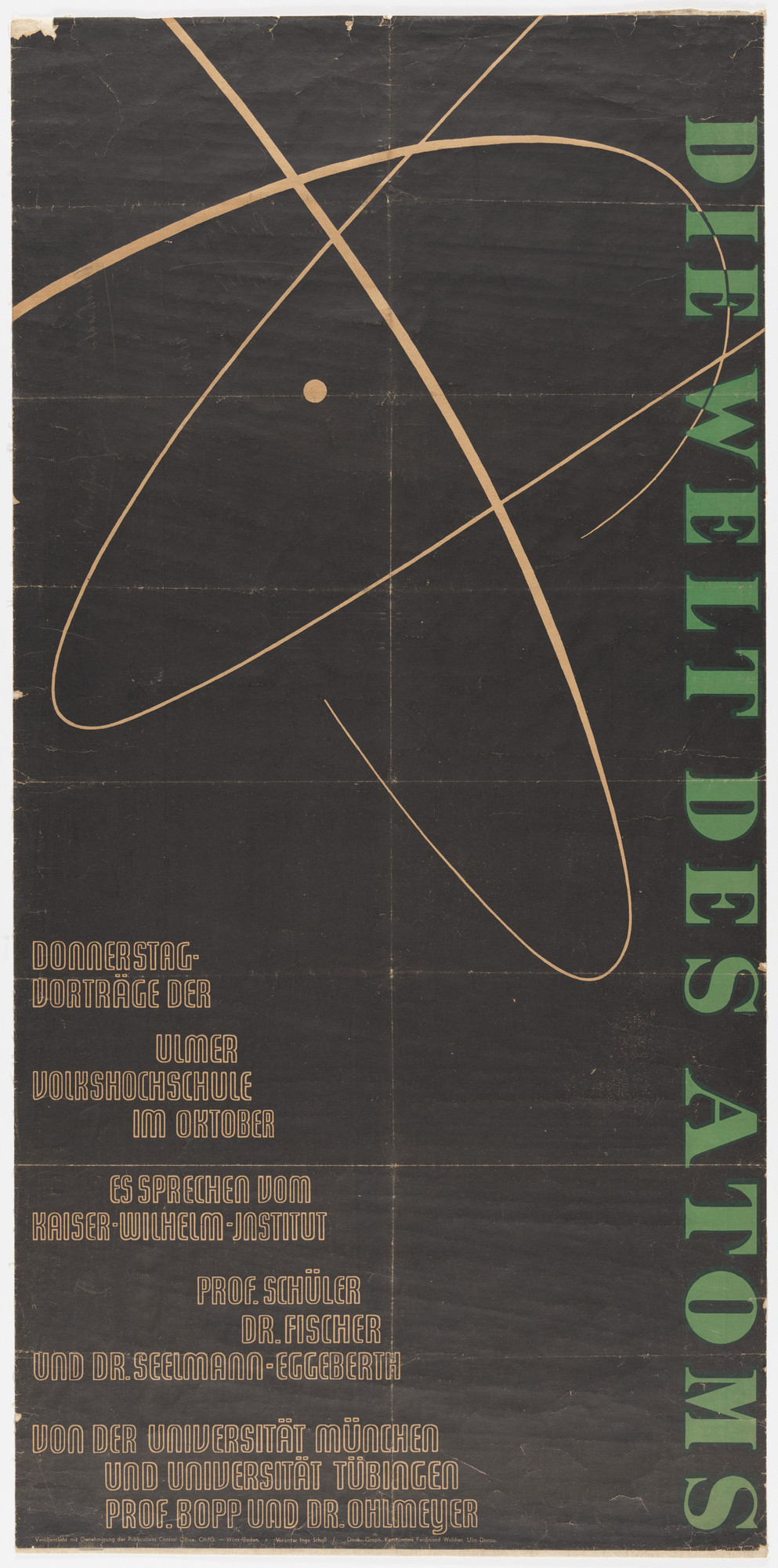 Otl Aicher (also known as Otto Aicher). The World of the Atom. c. 1953 ...