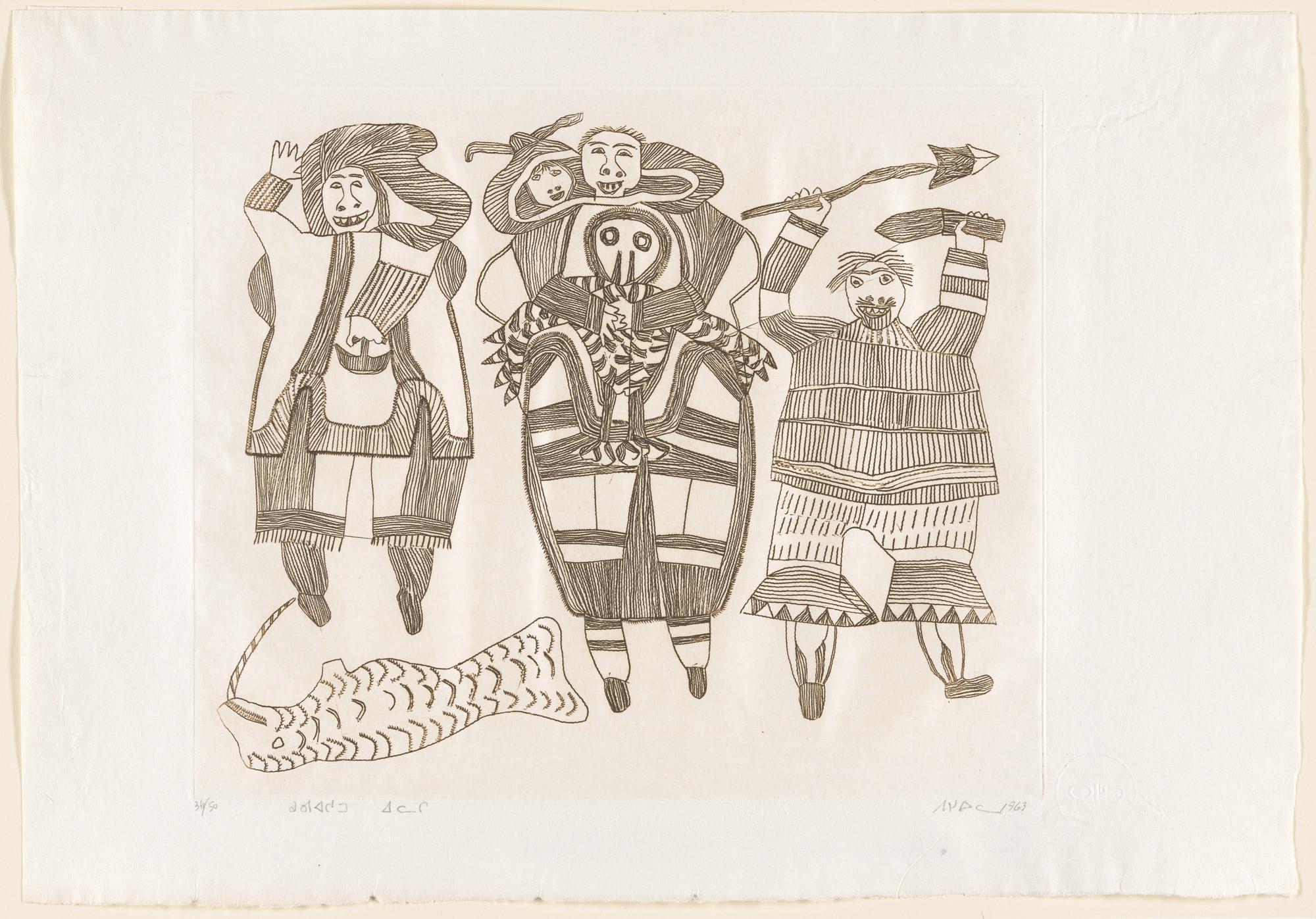 Pitseolak Ashoona. Happy Family. 1963 | MoMA