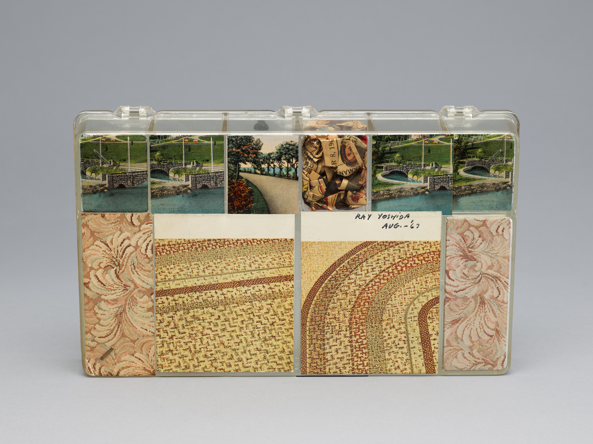 Ray Yoshida. Untitled (Acrylic storage box and collage). n.d. | MoMA