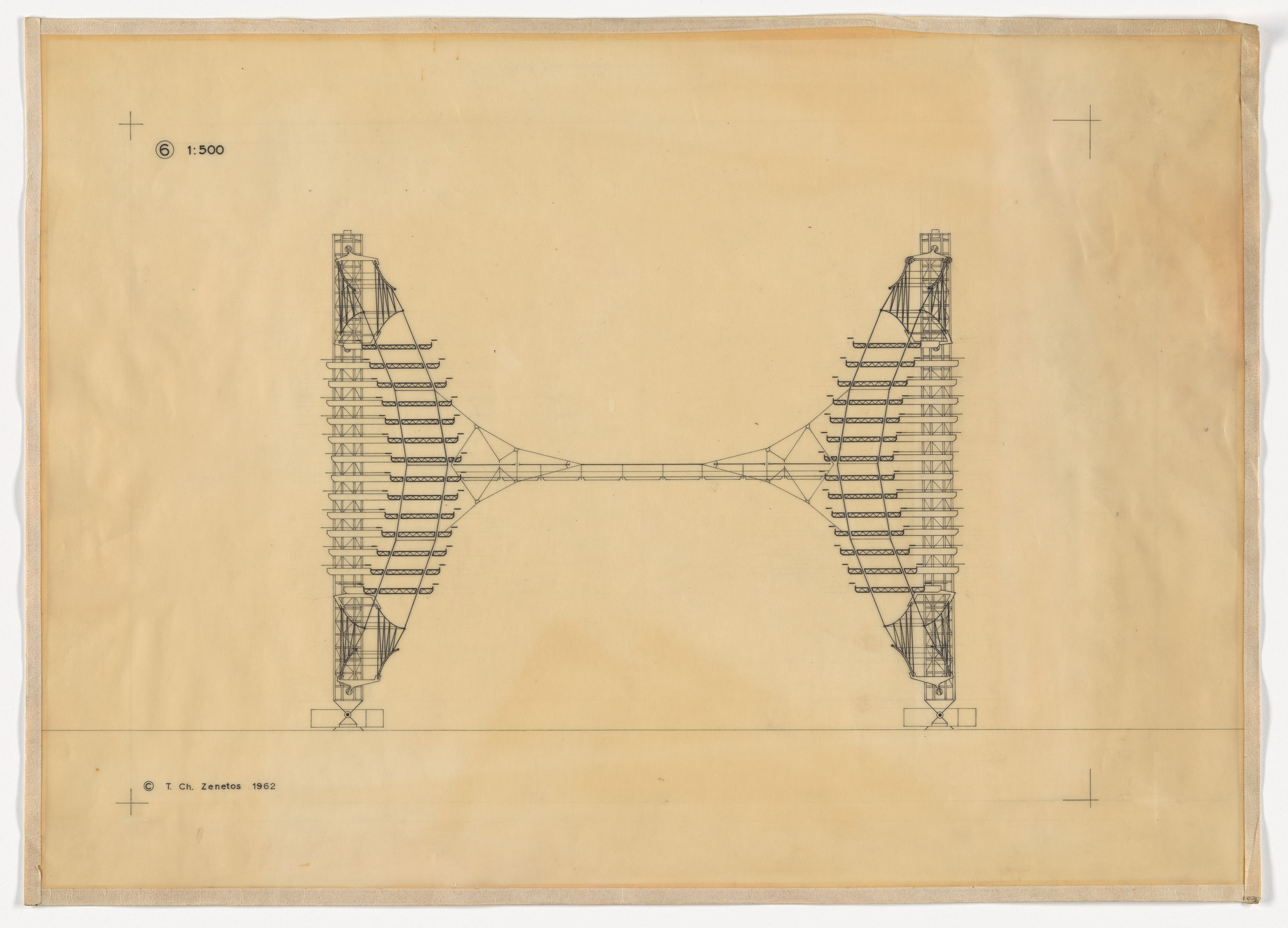 Takis Zenetos. Electronic Urbanism project (Section of urban grid ...