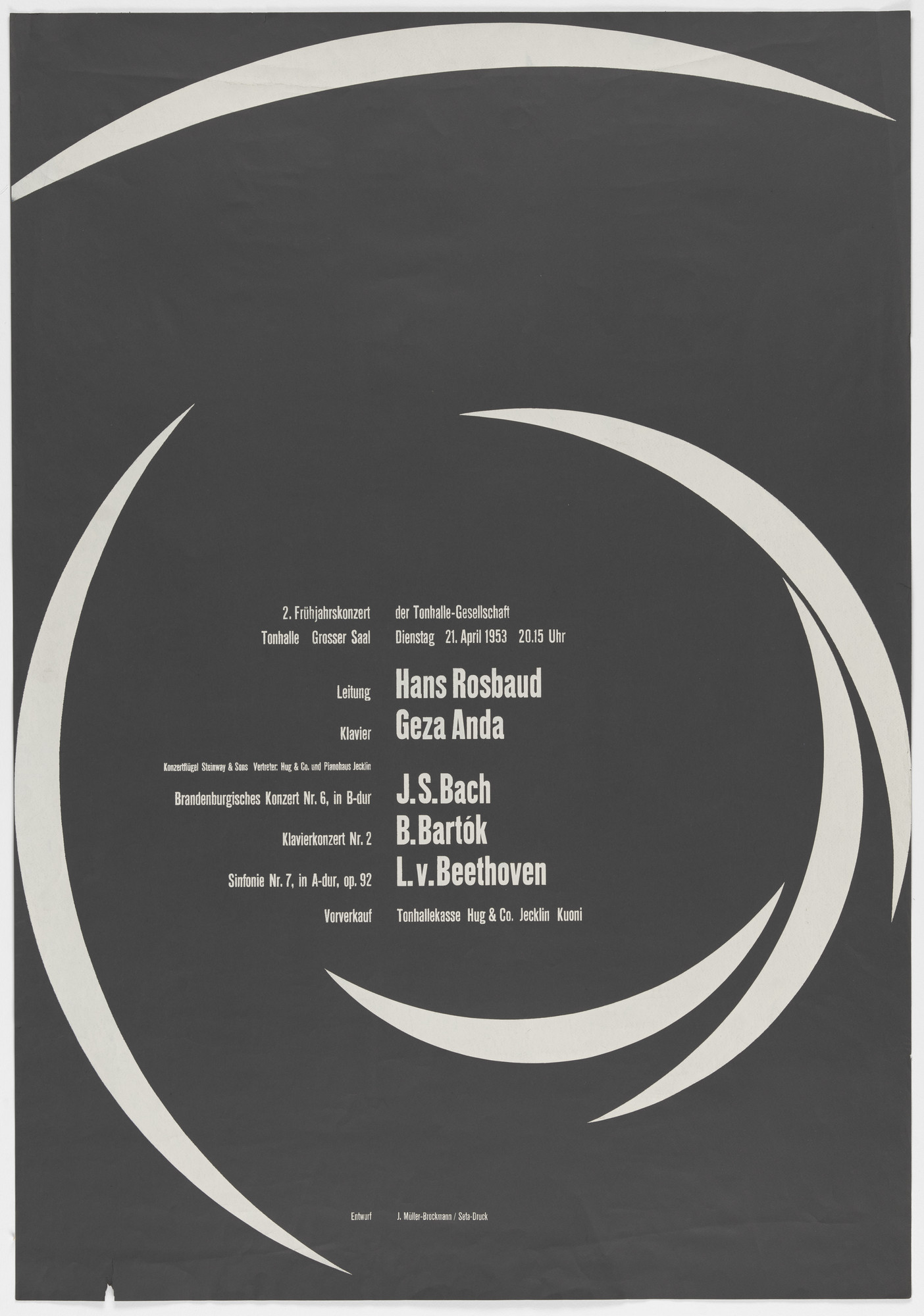 Josef Müller-Brockmann. Concert poster. 1953 | MoMA
