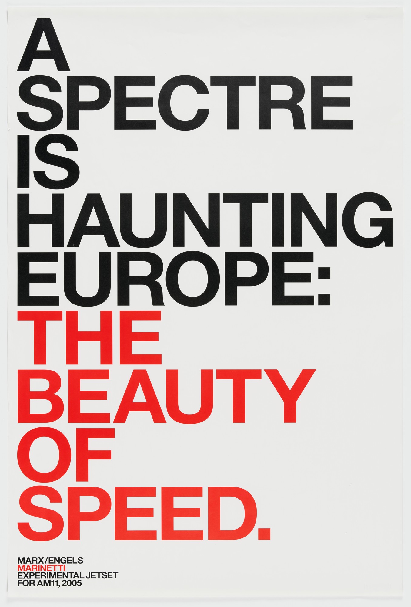 Experimental Jetset. The Beauty of Speed. 2005 | MoMA