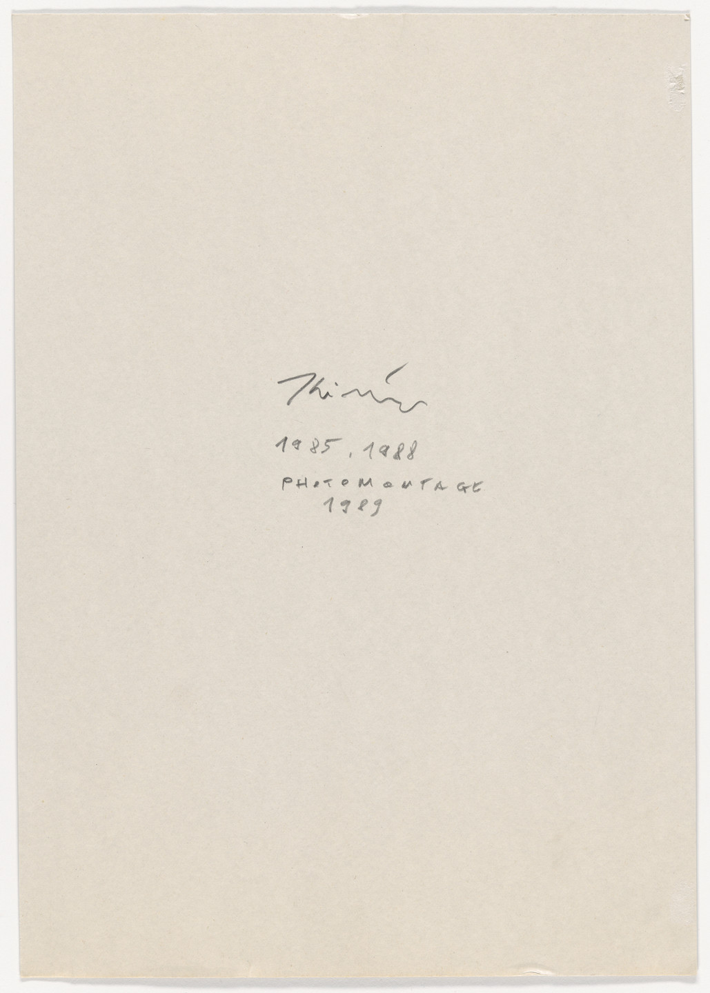 Iosif Király. Self-Portrait with Mask and Shadow. 1986 | MoMA