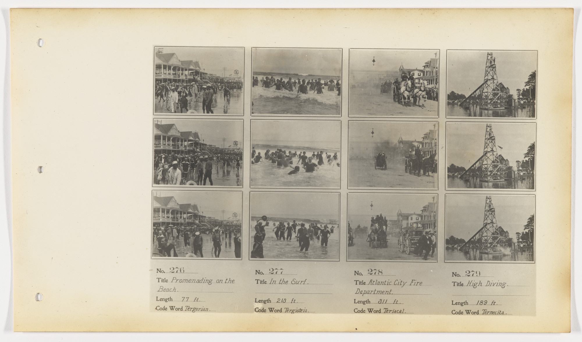 American Mutoscope and Biograph Company. 276. Promenading on the Beach ...