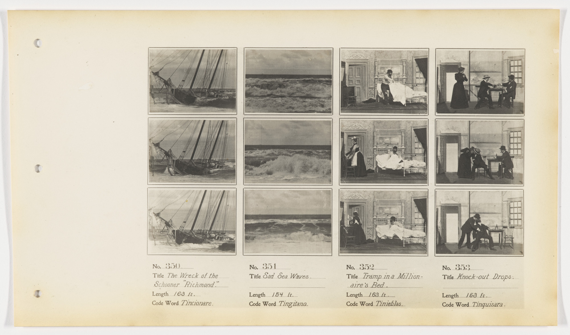 American Mutoscope and Biograph Company. 350. The Wreck of the Schooner ...