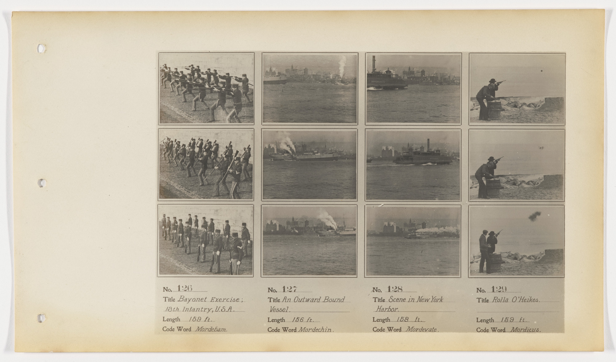 American Mutoscope and Biograph Company. 126. Bayonet Exercise; 13th ...