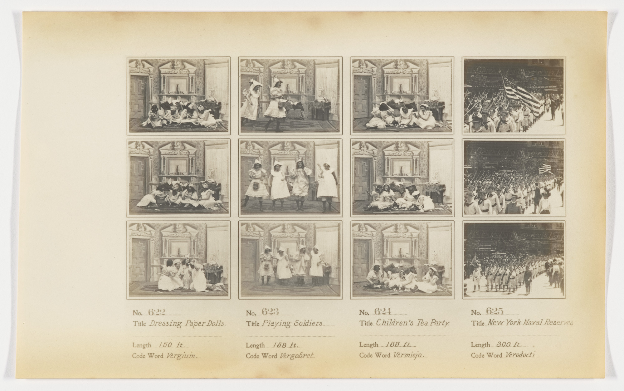 American Mutoscope and Biograph Company. 622. Dressing Paper Dolls 623 ...